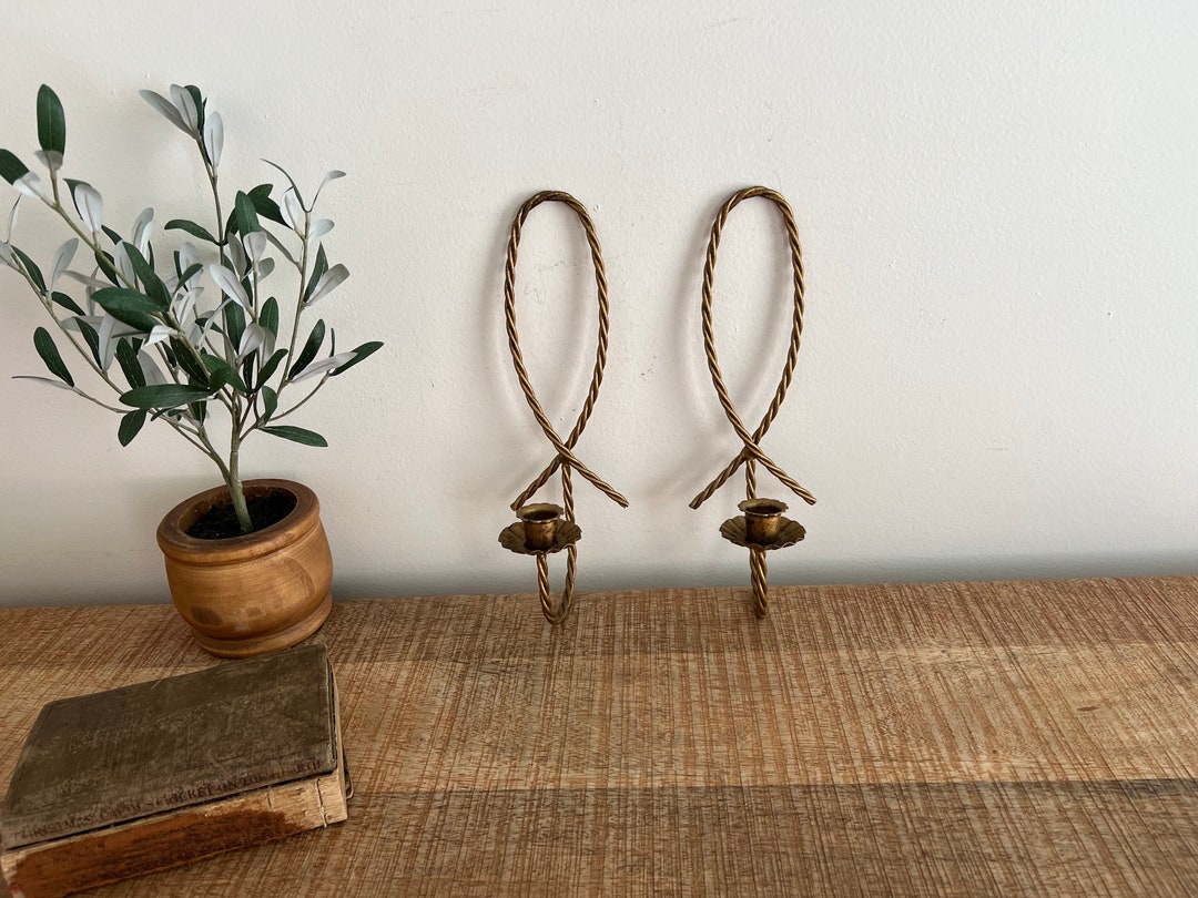 Vintage Gold Rope Sconces - Etsy