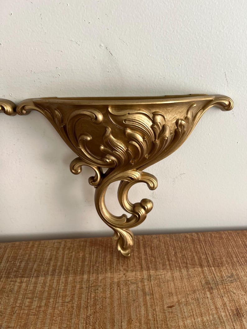 Vintage Gold Ornate Syroco Wall Planters Set of 2 - Etsy