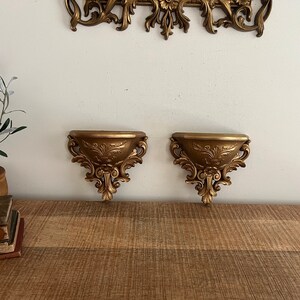 Vintage Gold Ornate Dart Planters Set of 2 - Etsy