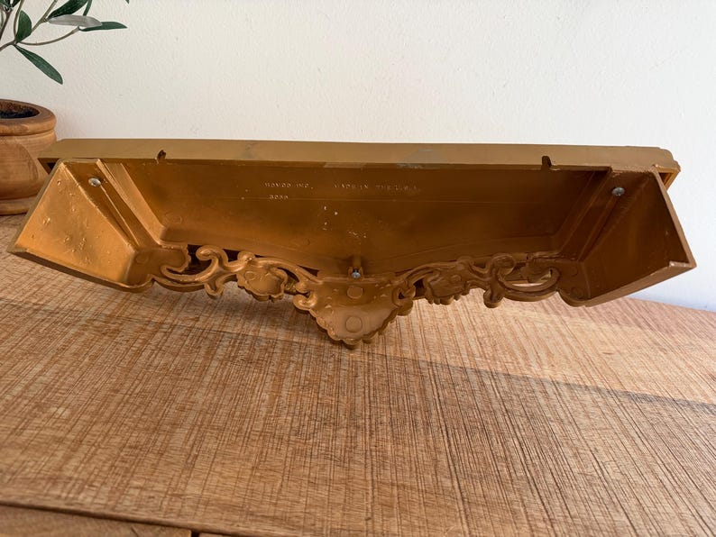 Vintage Gold Ornate Homco Wall Shelf - Etsy