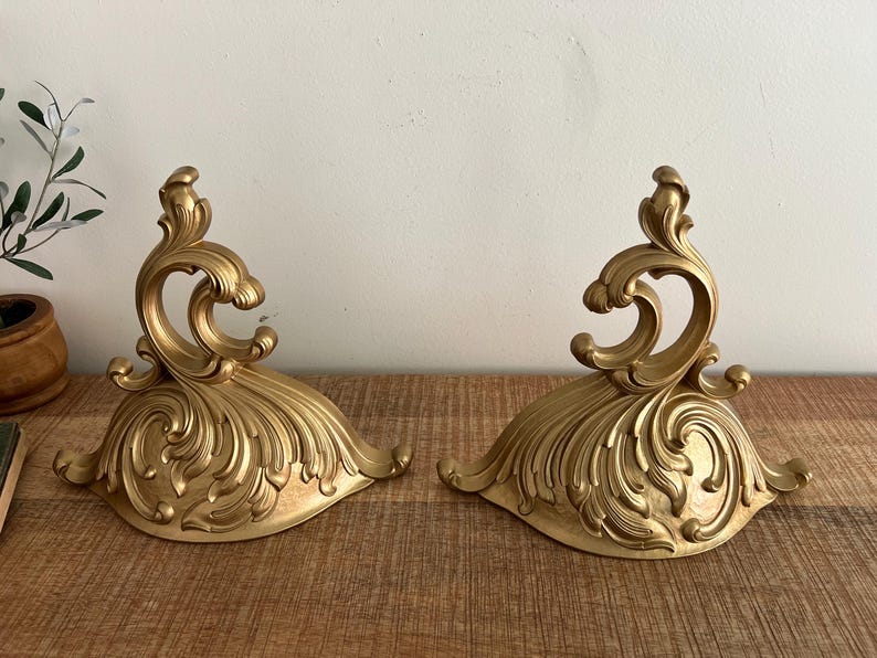 Vintage Gold Ornate Syroco Wall Planters Set of 2 - Etsy