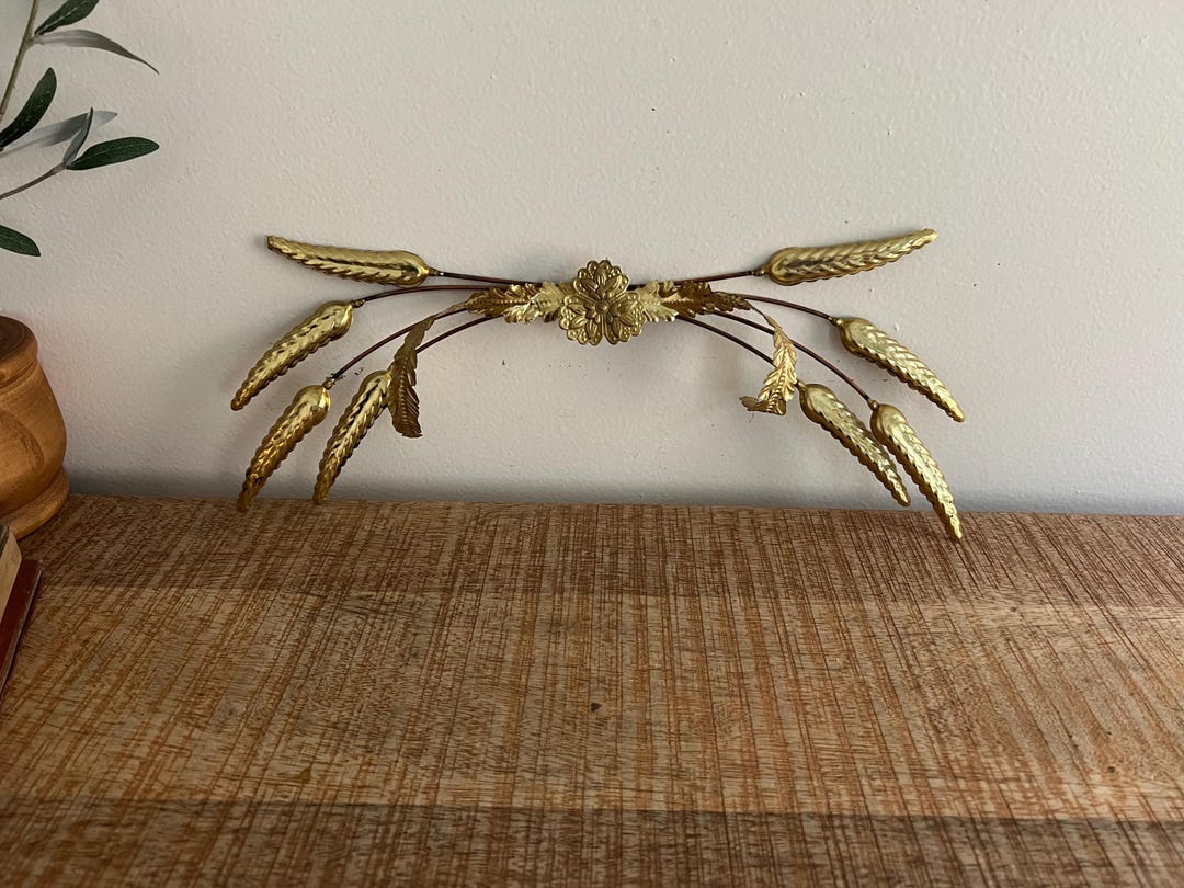 Vintage Wheat Metal Swag Wall Decor - Etsy
