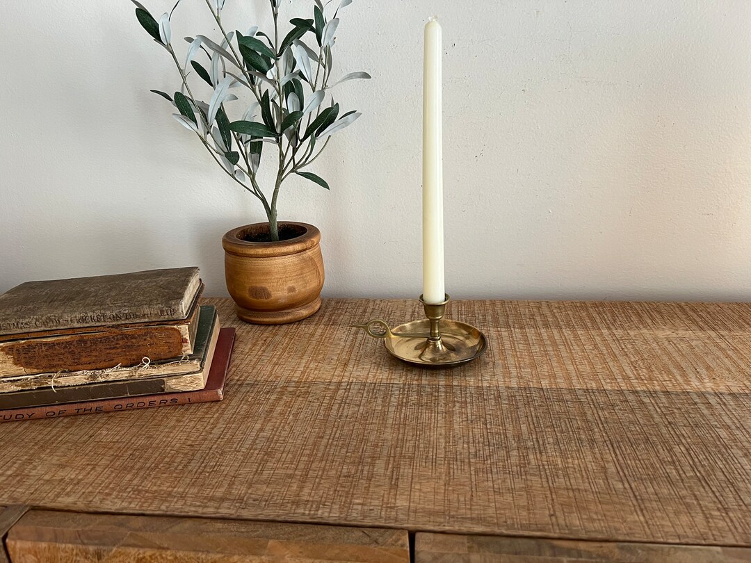Vintage Brass Candlestick With Handle - Etsy