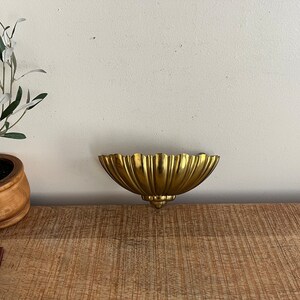 Vintage Gold Ribbed Syroco Wall Planter - Etsy