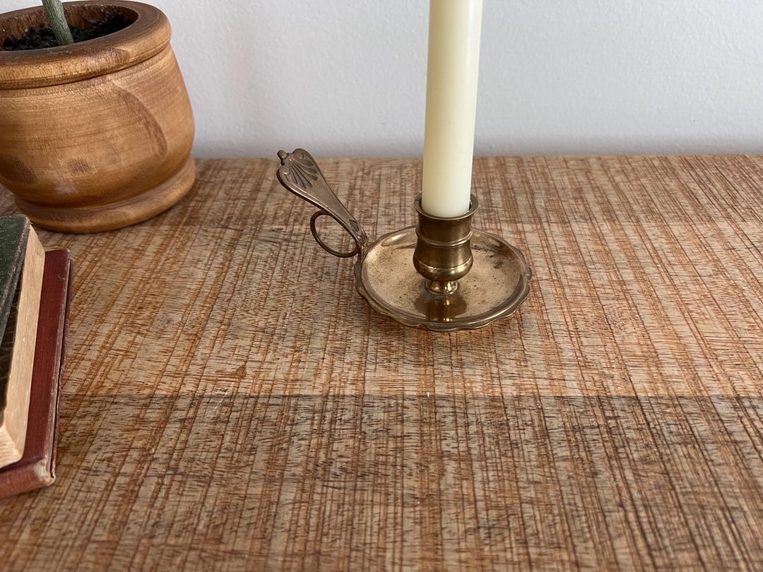 Vintage Brass Candlestick With Handle Gallery Originals 1984 Shelburne ...