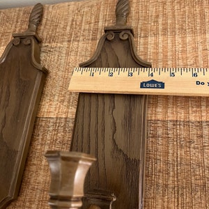Vintage Faux Wood Sconces Set of 2 - Etsy