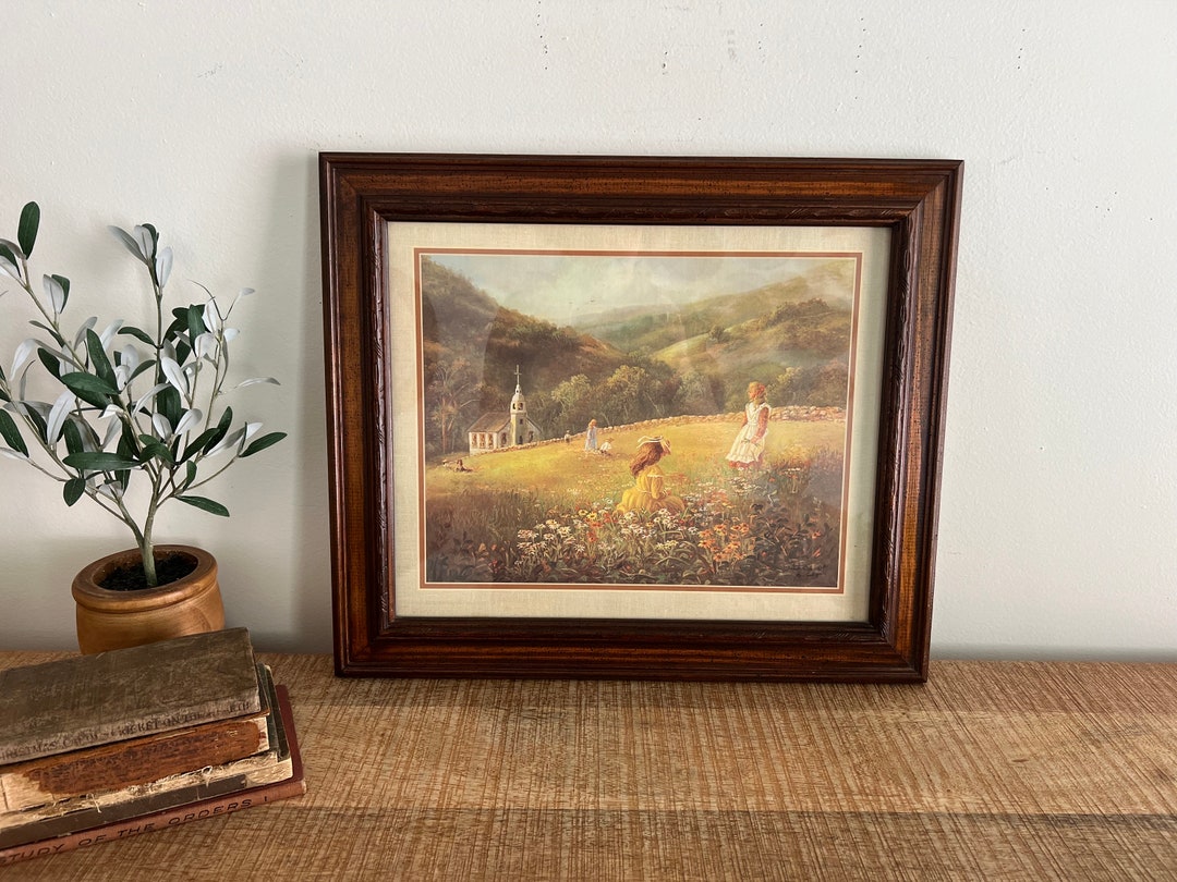 Vintage Wood Daisies/children/church Framed Art Bettie Herbert Felder ...