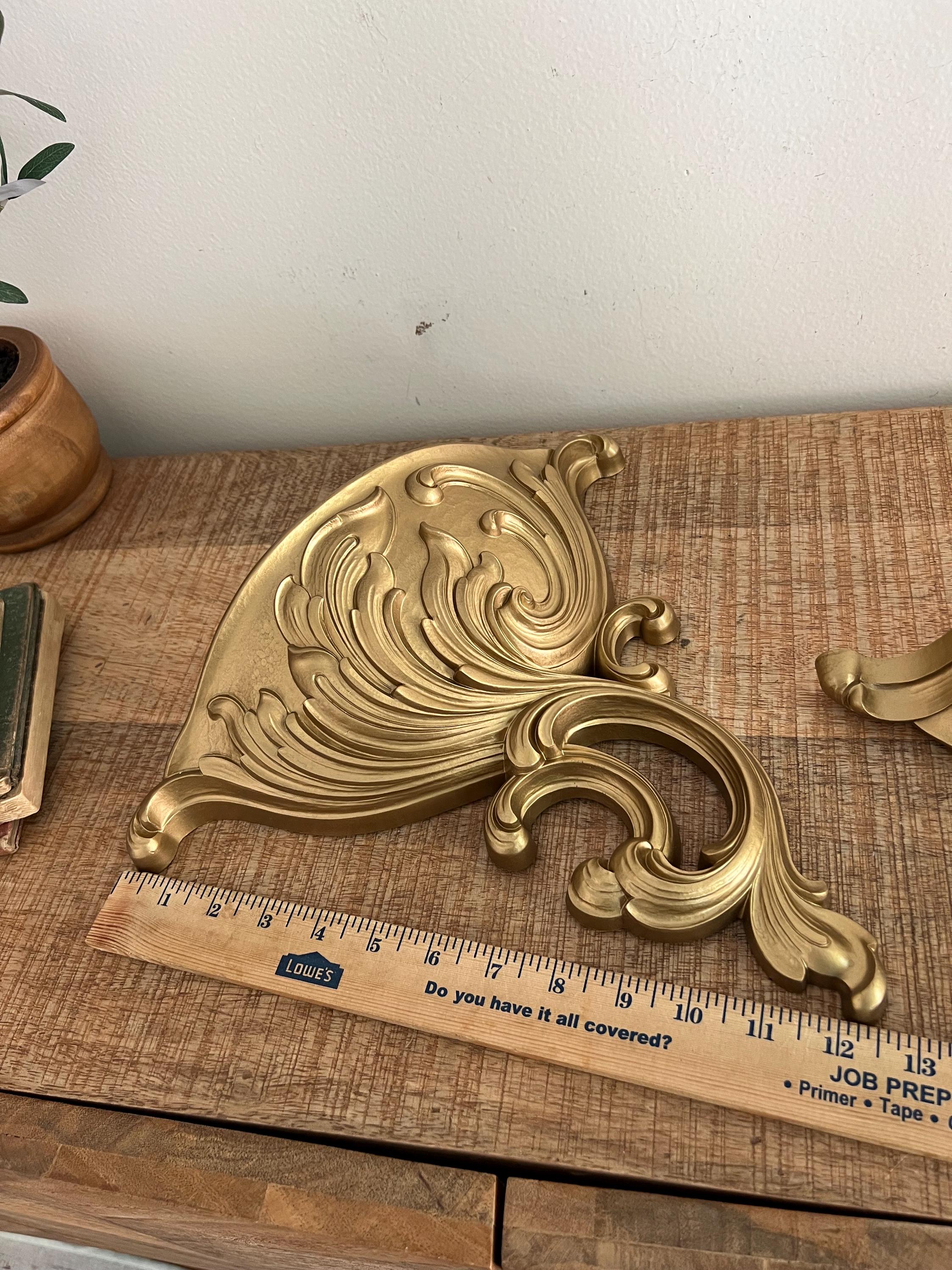 Vintage Gold Ornate Syroco Wall Planters Set of 2 - Etsy