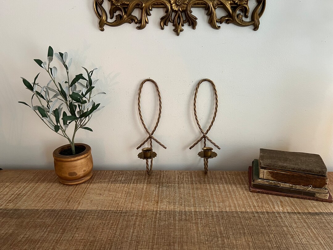 Vintage Gold Rope Sconces Set of 2 - Etsy