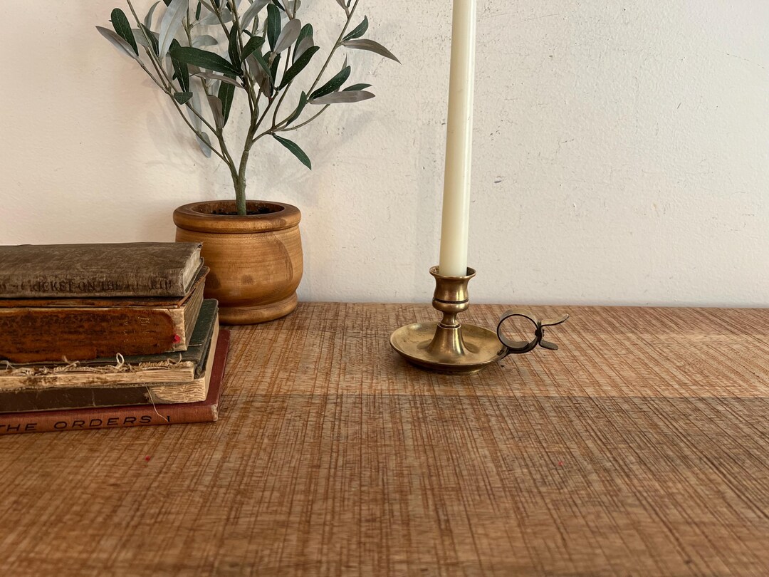 Vintage Brass Candlestick With Handle - Etsy