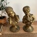 Vintage Gold Boy and Girl Universal Statuary Corp 1971 Set of 2 - Etsy