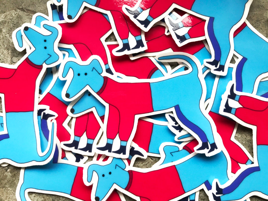 Sweater Doggo Transparent Vinyl Sticker Original Illustration ...