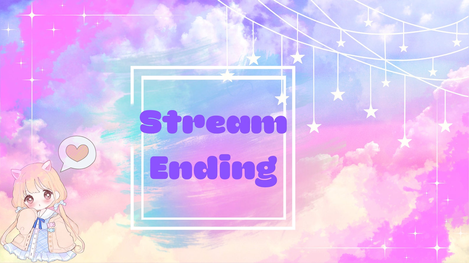 X4 Static Cute Pastel Rainbow Twitch OBS Scenes - Etsy