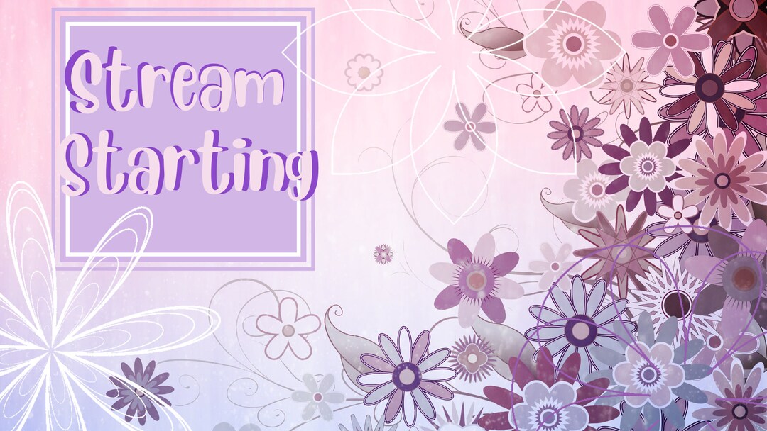 X5 Purple Floral Twitch OBS Stream Scenes + Statics - Etsy