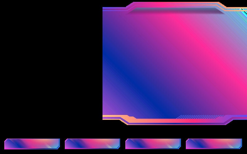 Neon Twitch OBS Overlays and Sceens - Etsy