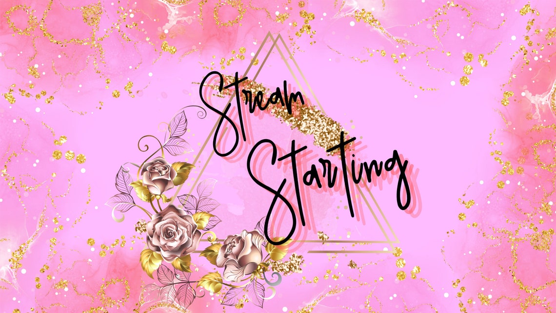 X5 Pink and Gold Twitch OBS Static Stream Scenes - Etsy
