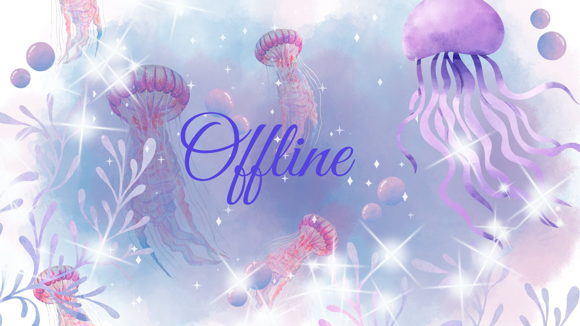 5x Under the Sea Pastel Jellyfish Twitch OBS Scenes With 2x Transparent ...