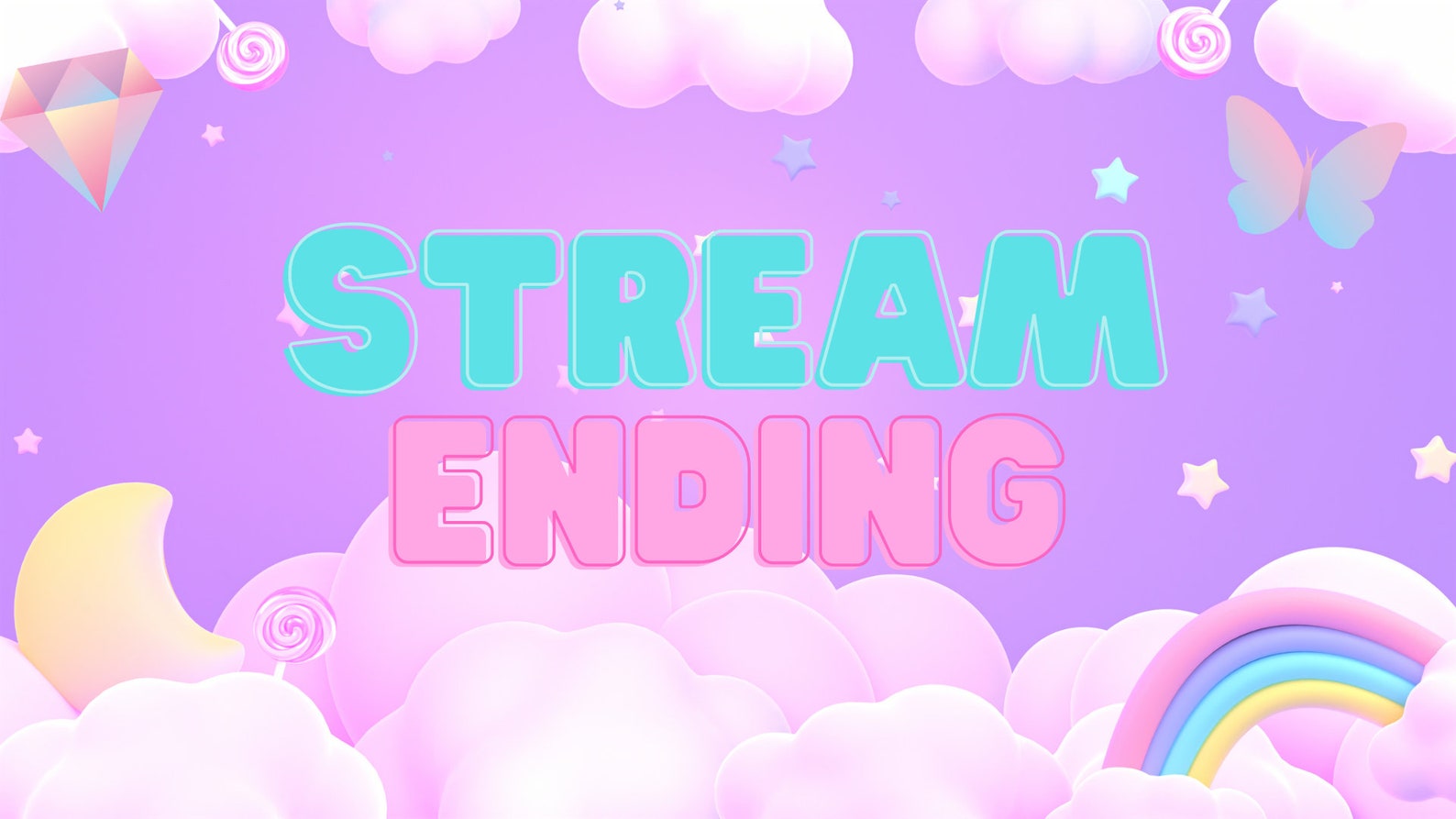 X5 Cute Girly Sky Pastel Twitch OBS Scenes - Etsy