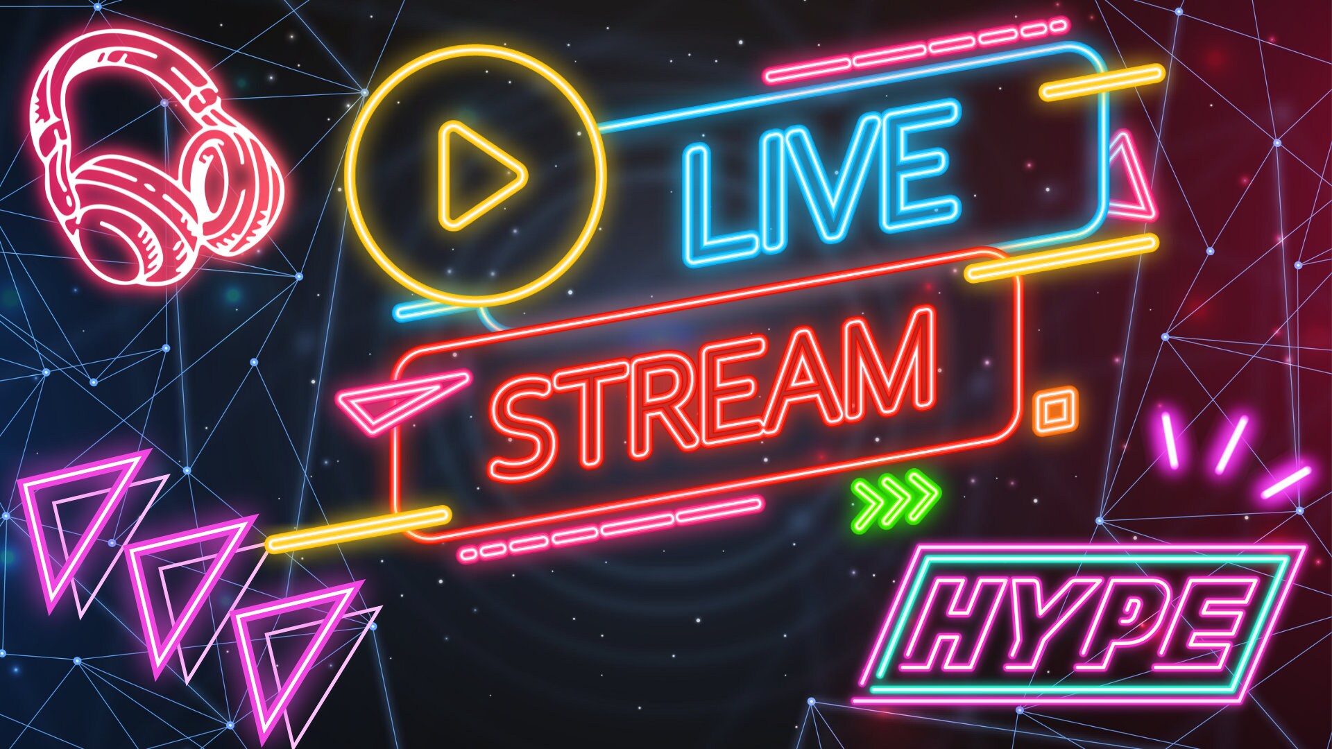 Neon Twitch OBS Overlays and Sceens - Etsy