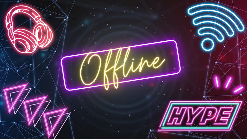 Neon Twitch OBS Overlays and Sceens - Etsy