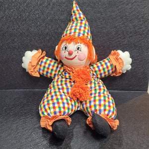 Large Vintage Handmade Stuffed Clown (cute or Creepy - You Decide ...