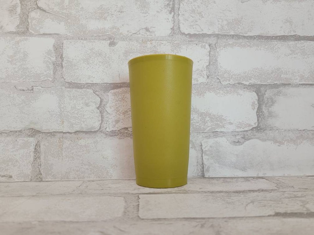 Vintage Olive Green Plastic Tupperware Cup-freeshipping - Etsy