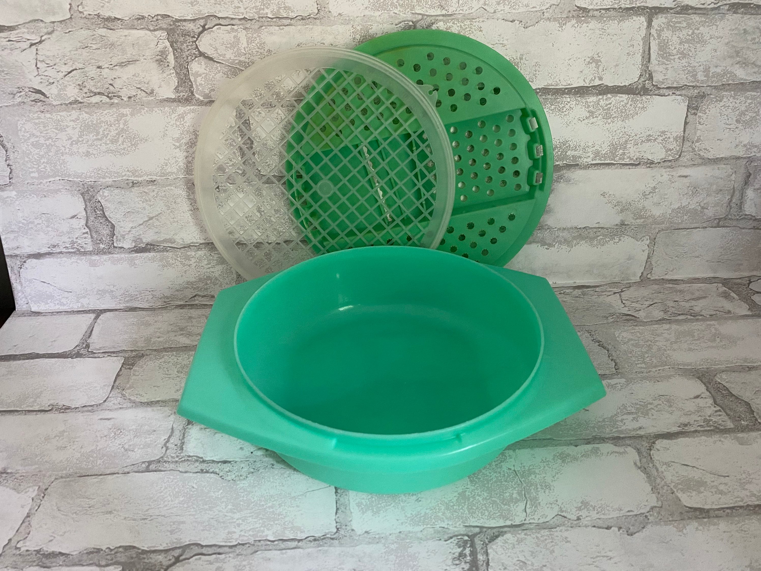 Vintage Green Tupperware Strainer and Cheese Grater With - Etsy
