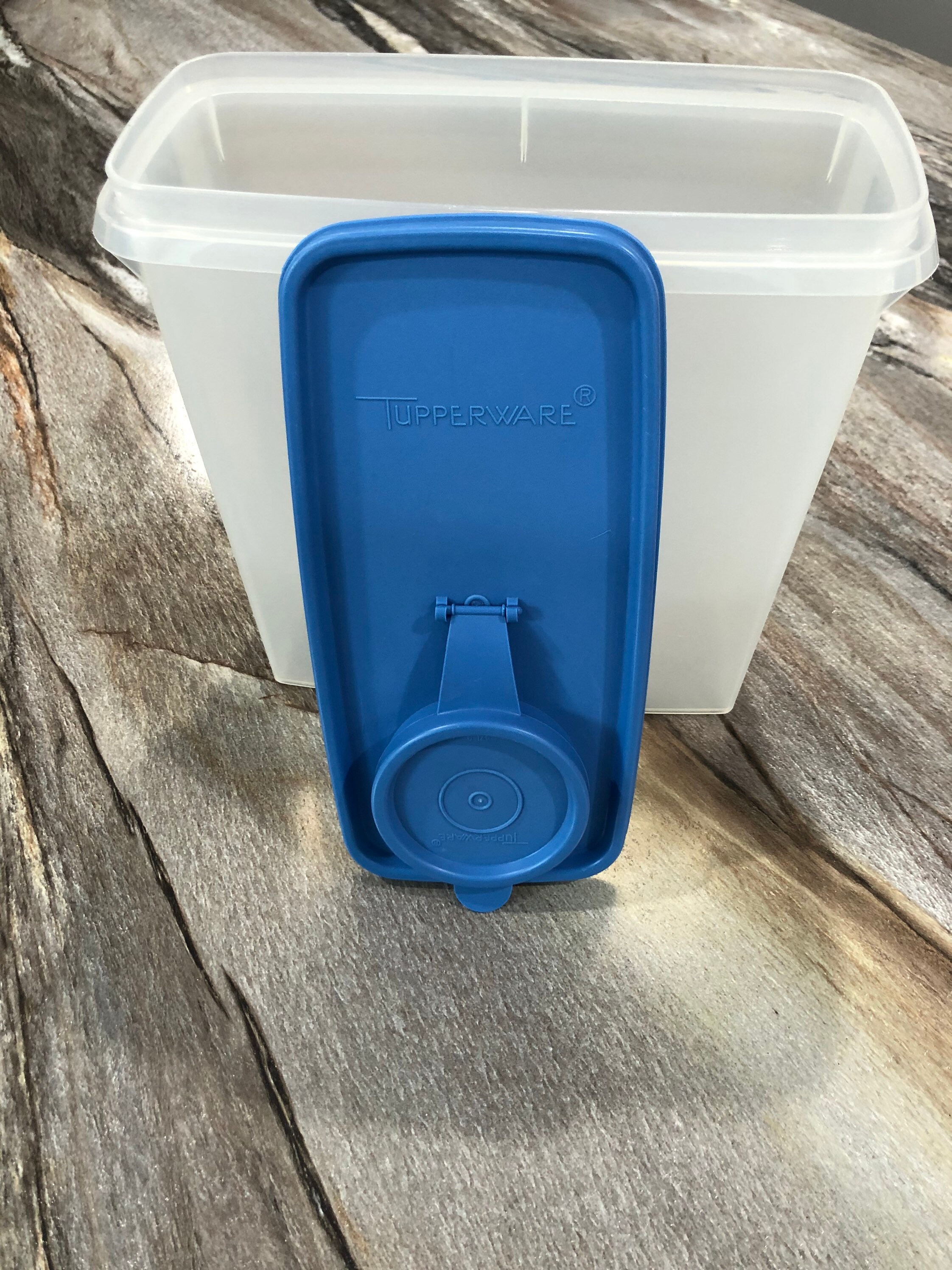 Vintage Pair of Blue Tupperware Cereal Keepers Store 'n Pour Storage ...