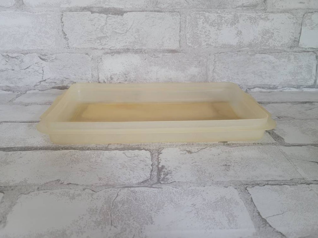 Vintage Opaque Clear Rectangle Deli Meat Container-no Lid-free SHIPPING ...