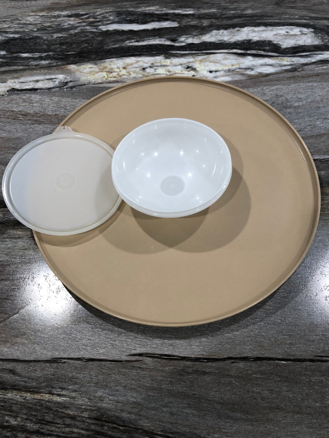 Vintage TUPPERWARE Dip 'N Serve Vegetable, Fruit, Chip Server Set -FREE ...