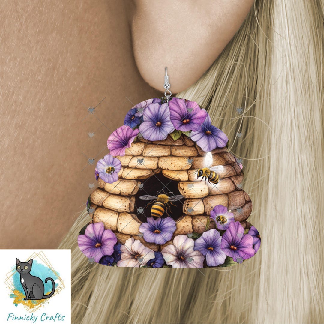 Beehive Purple Pansy Design, Sublimation, Digital, PNG Design - Etsy