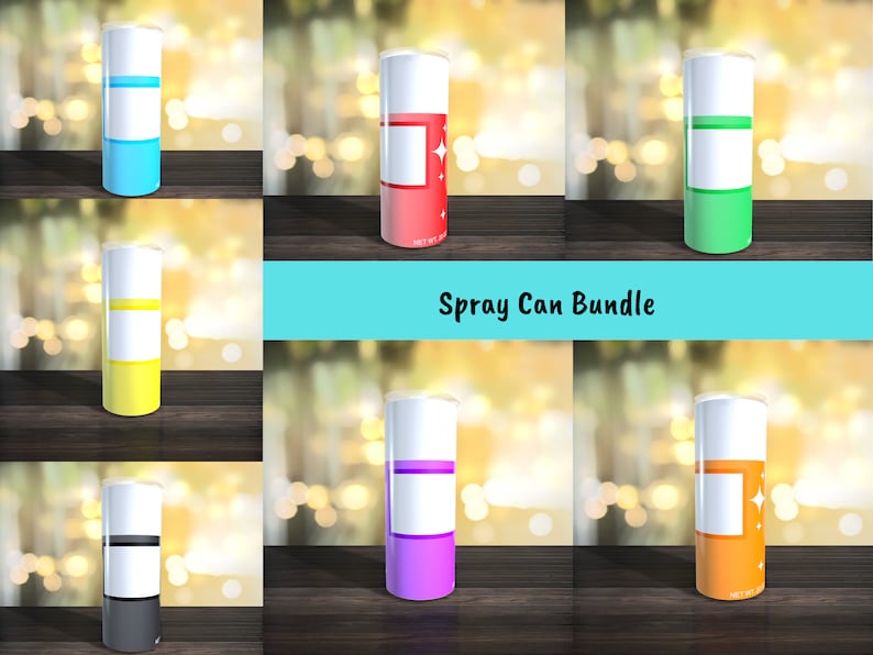 Customizable Spray Can Tumbler Template Be Gone Template 7 Various ...