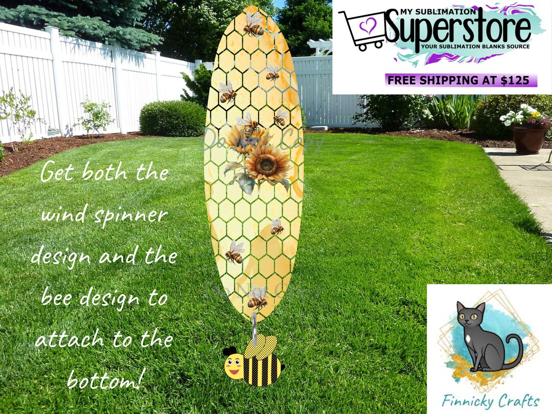 Bee and Beehive Long Oval Wind Spinner Design Png Bundle - Etsy