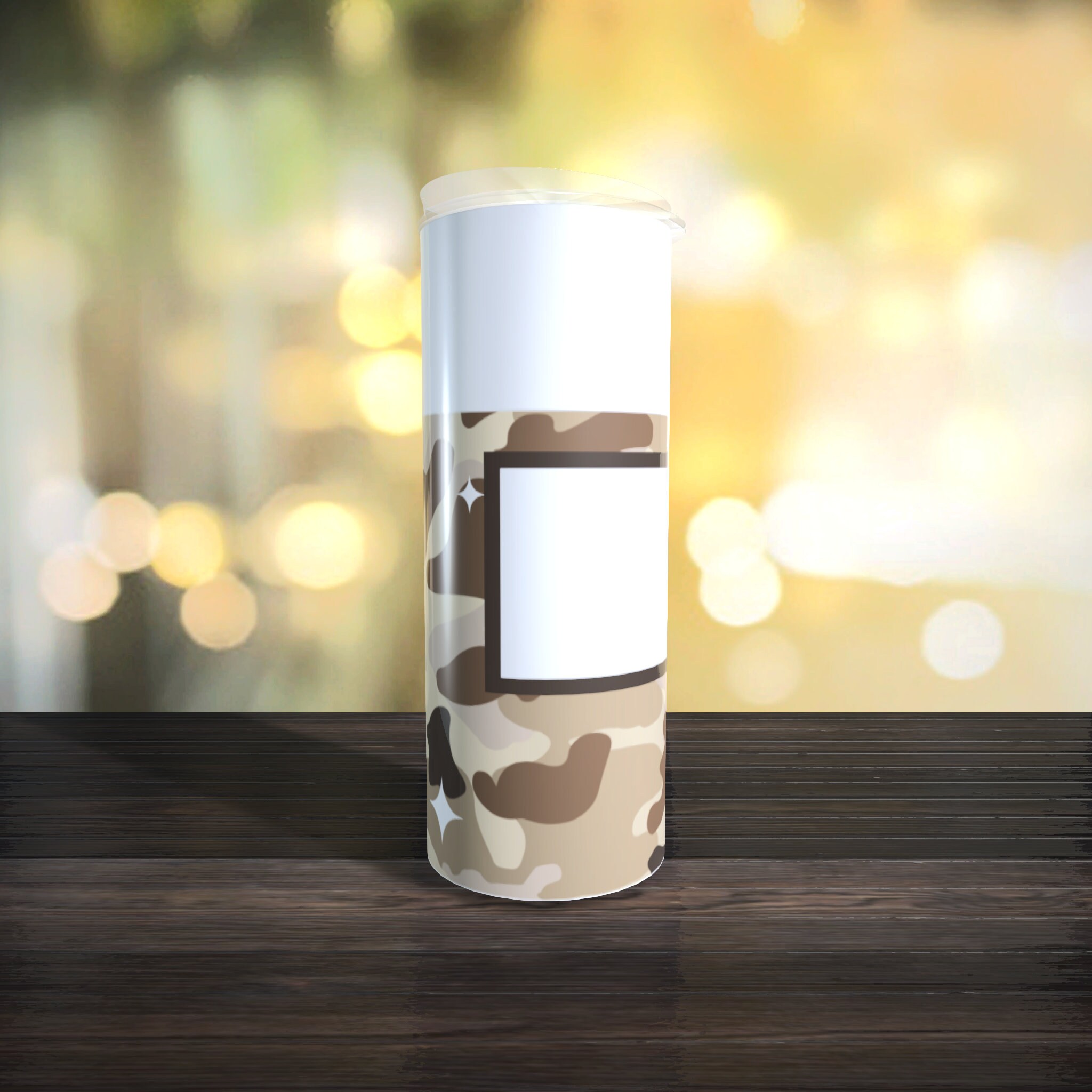 Customizable Spray Can Tumbler Template Be Gone Template Brown Camo ...