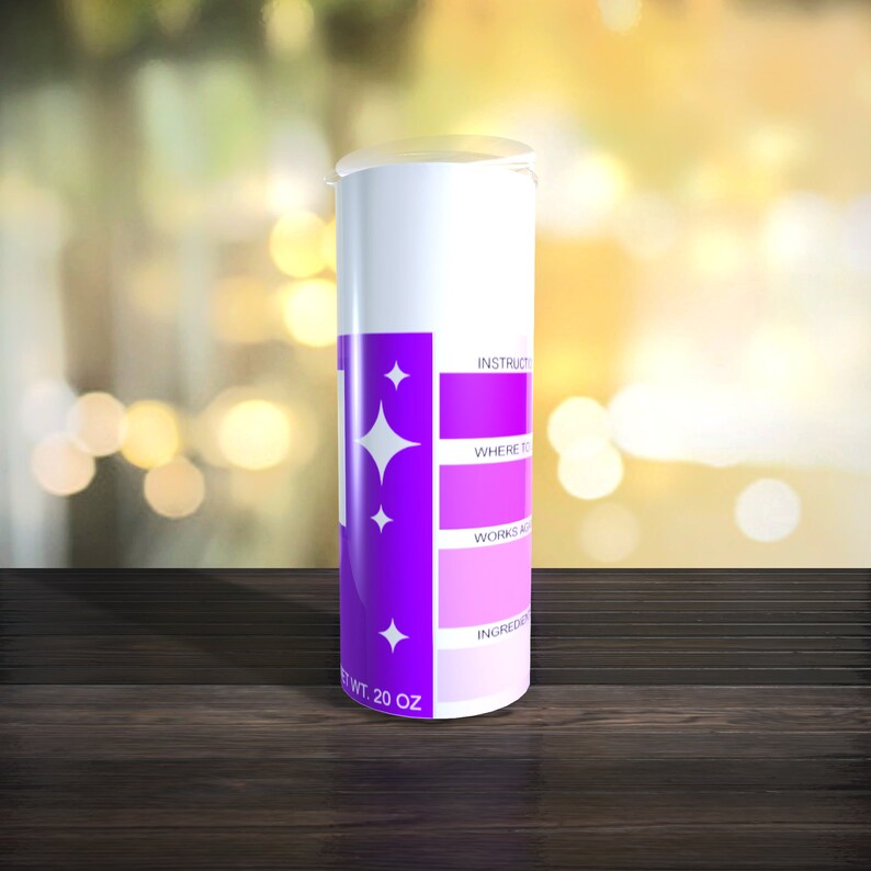 Customizable Spray Can Tumbler Template - Be Gone Template - Purple ...