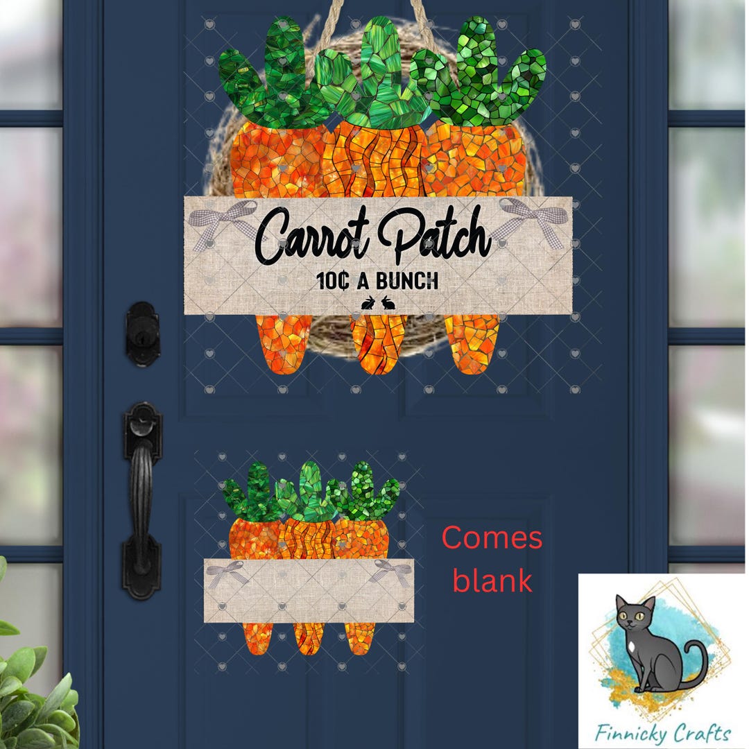 Carrot Sign Easter Sign Sublimation Designs Png - Carrot Trio Wall ...