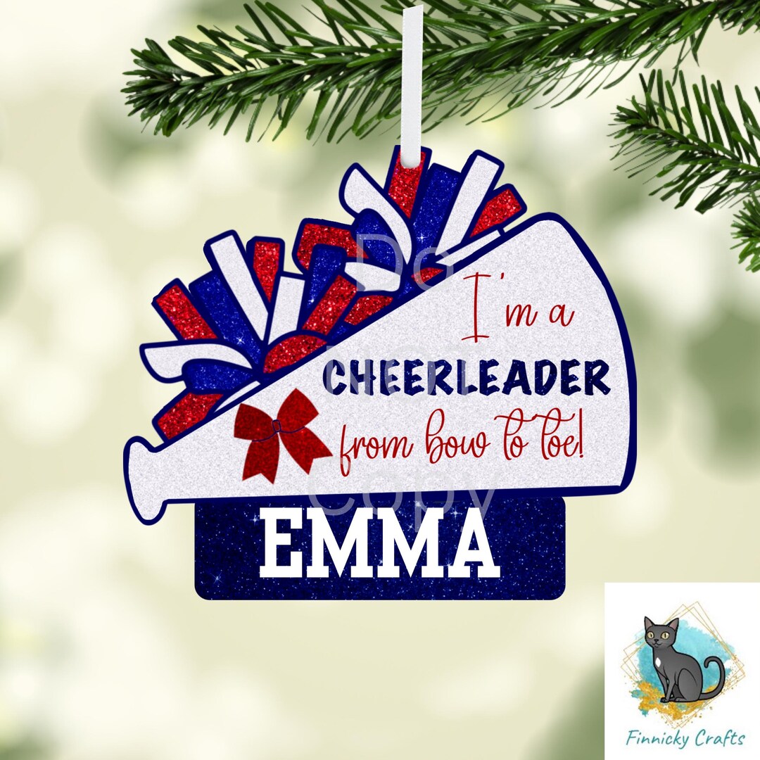 Cheer Ornament Add Personalization Christmas Ornament Digital File - Etsy