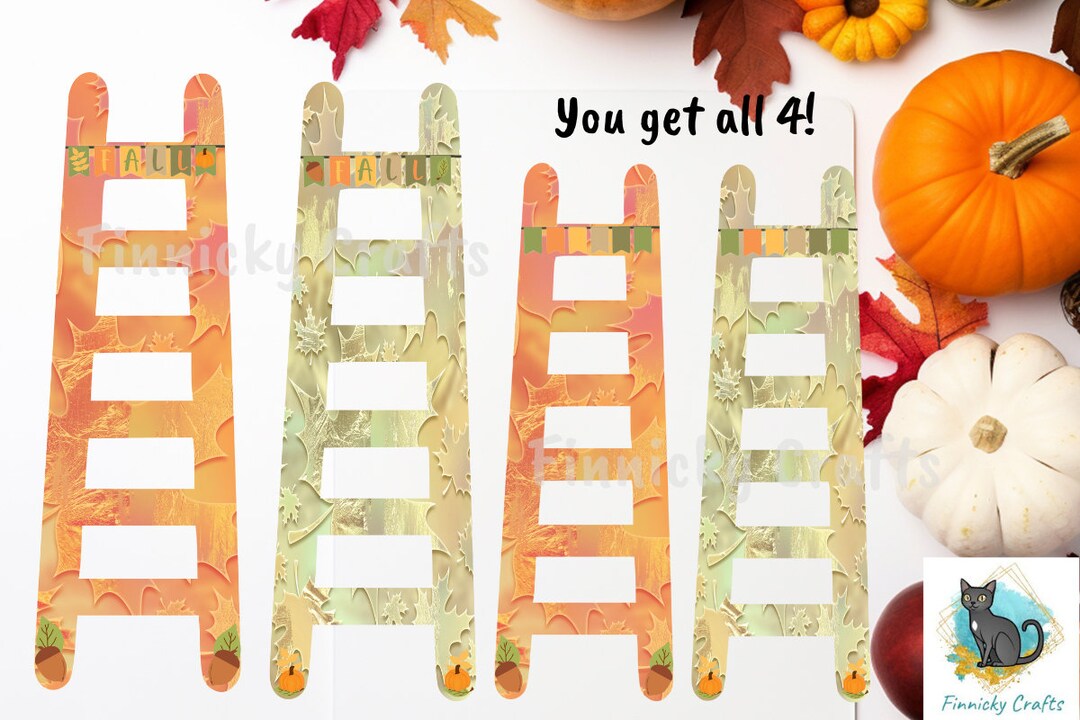 Fall Autumn Ladder Sublimation Design Png - Etsy
