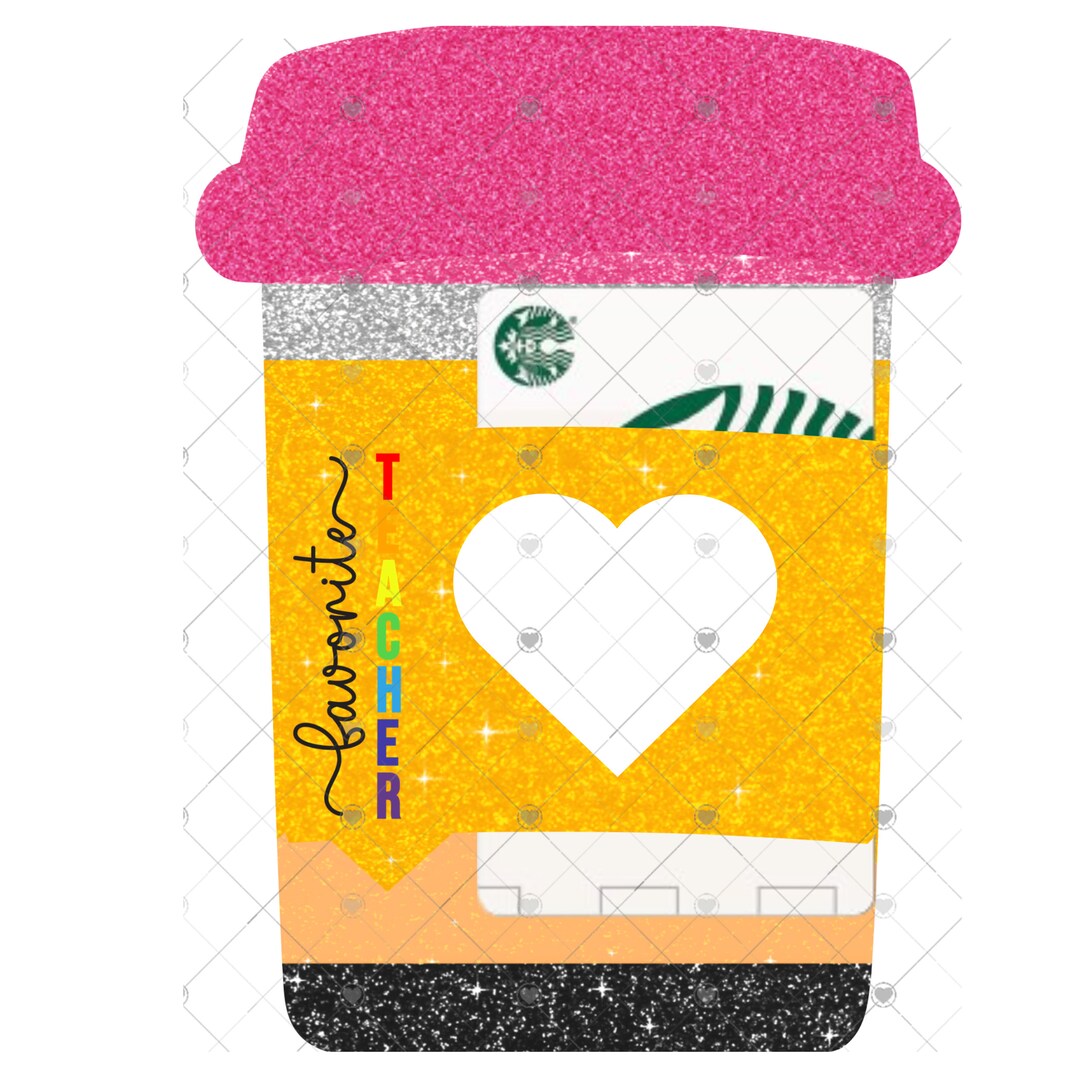 Teacher School Appreciation Pencil Coffee Lovers Coffee Gift Card ...
