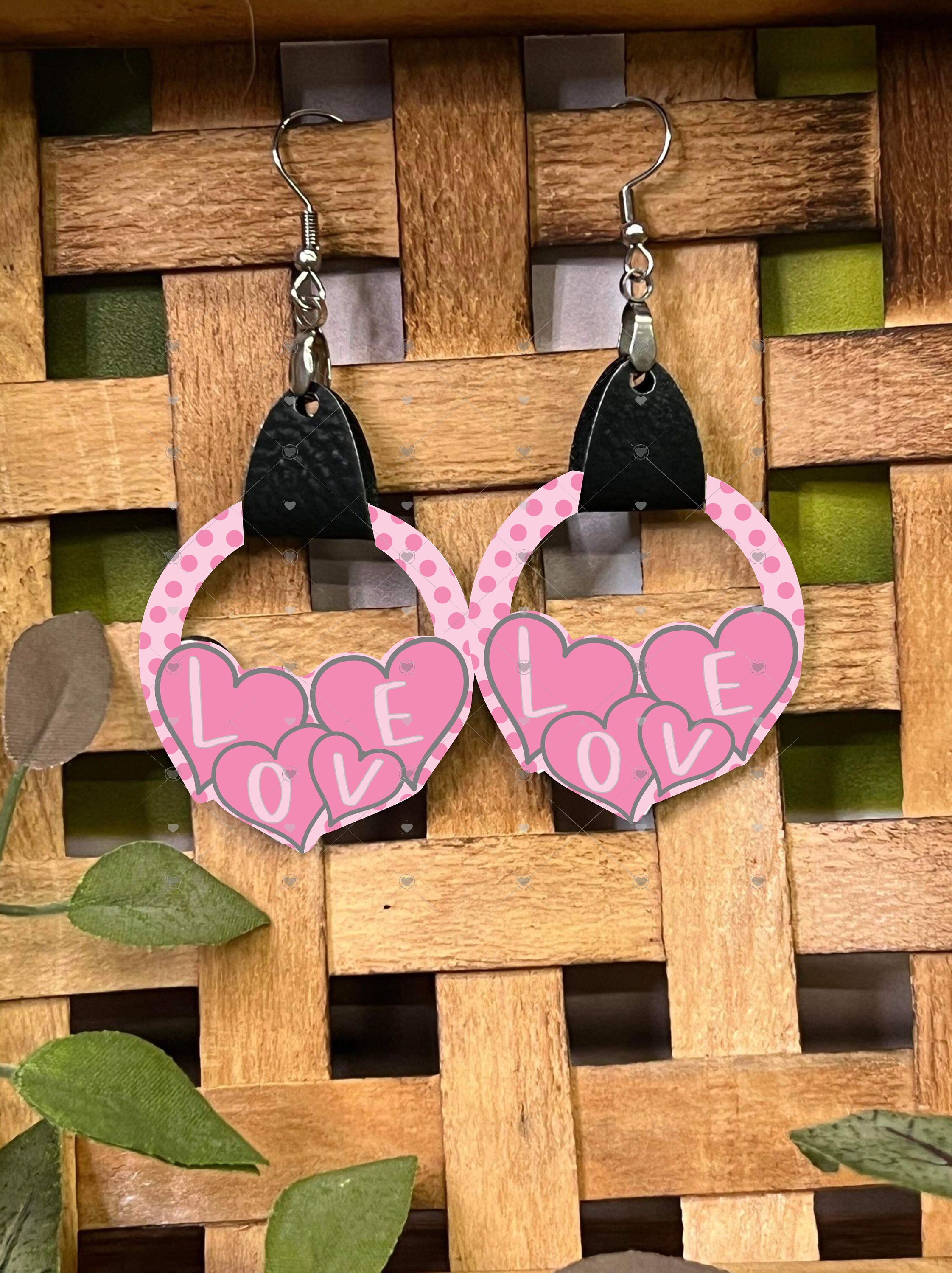 Love Heart Cluster Earring PNG, Hearts, Valentine Earring Design ...