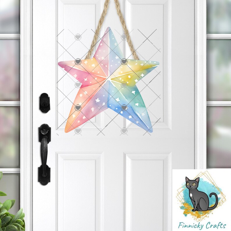 Rainbow Star Clipart Bundle, Watercolor Sublimation PNG (digital ...