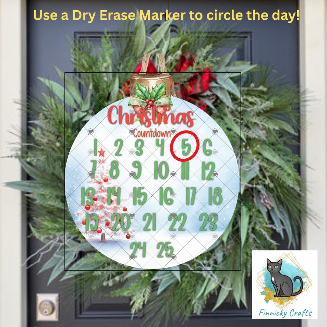 Bobber Bulb Sign, Christmas Countdown, Sublimation, Digital, PNG ...