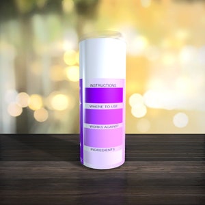 Customizable Spray Can Tumbler Template - Be Gone Template - Purple ...