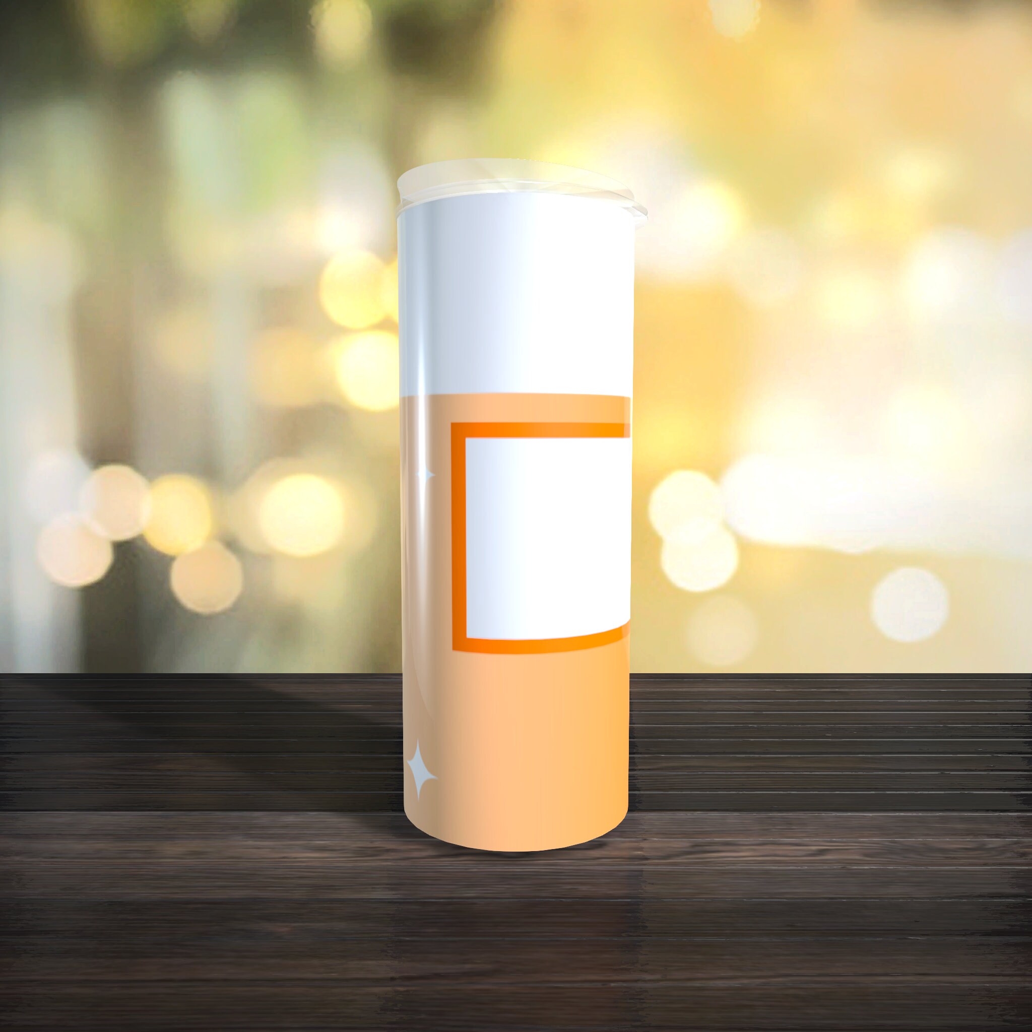 Customizable Spray Can Tumbler Template Be Gone Template Orange Digital ...