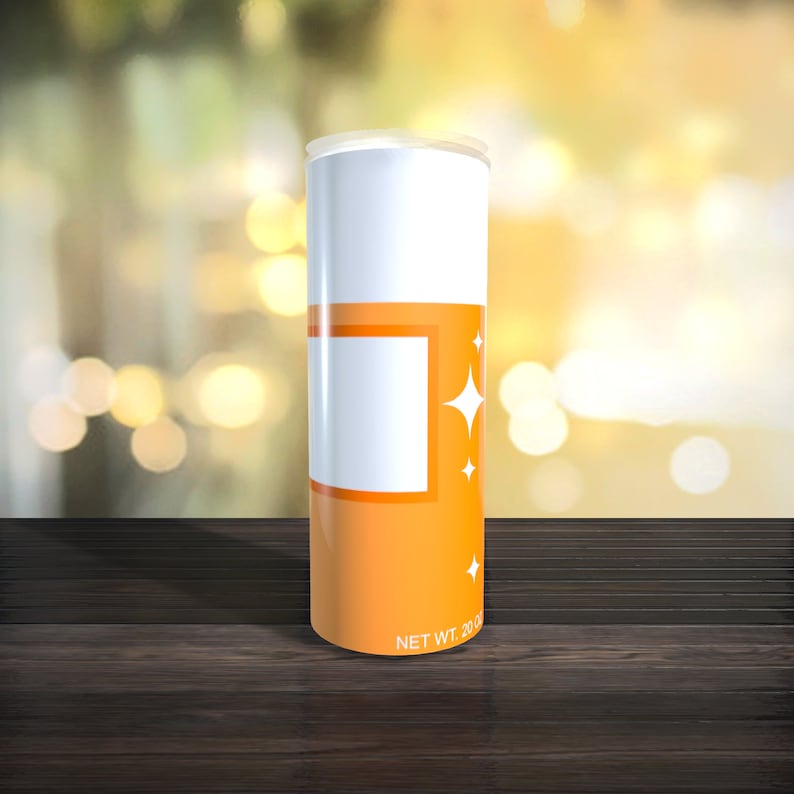 Customizable Spray Can Tumbler Template Be Gone Template Orange Digital ...