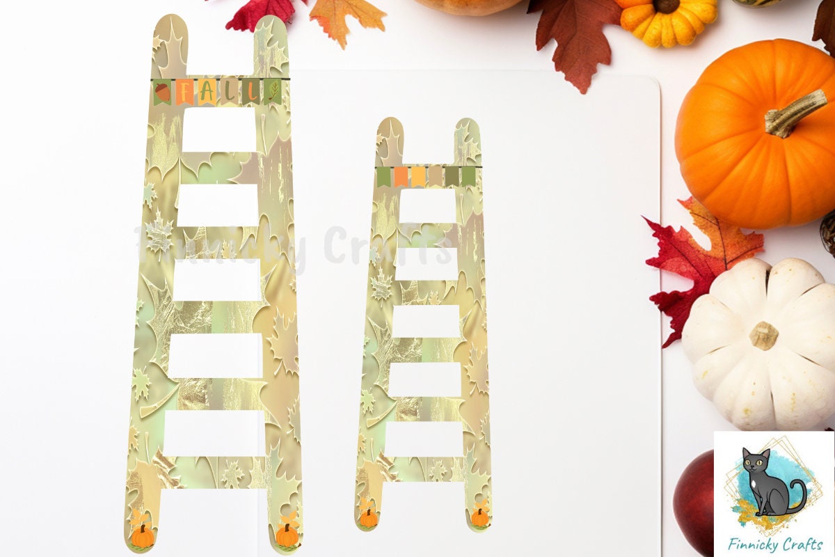 Fall Autumn Ladder Sublimation Design Png - Etsy