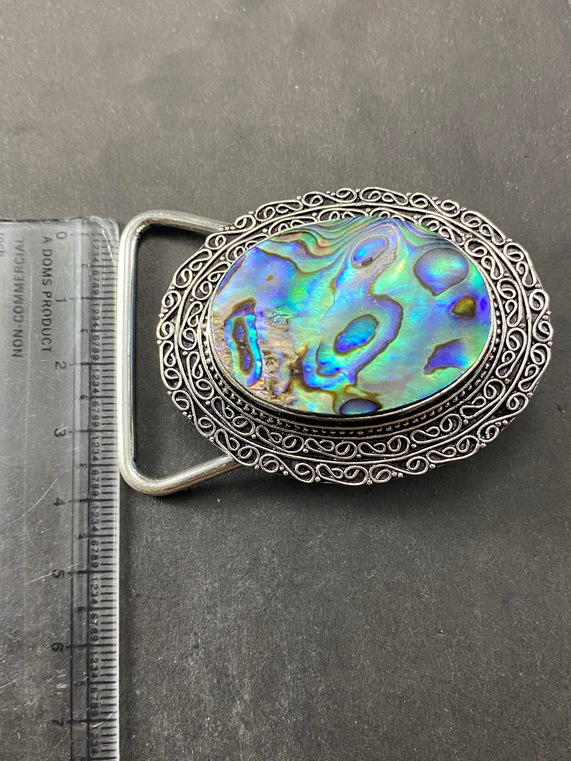 Abalone Shell Belt Buckle Abalone Shell Gemstone 925 | Etsy