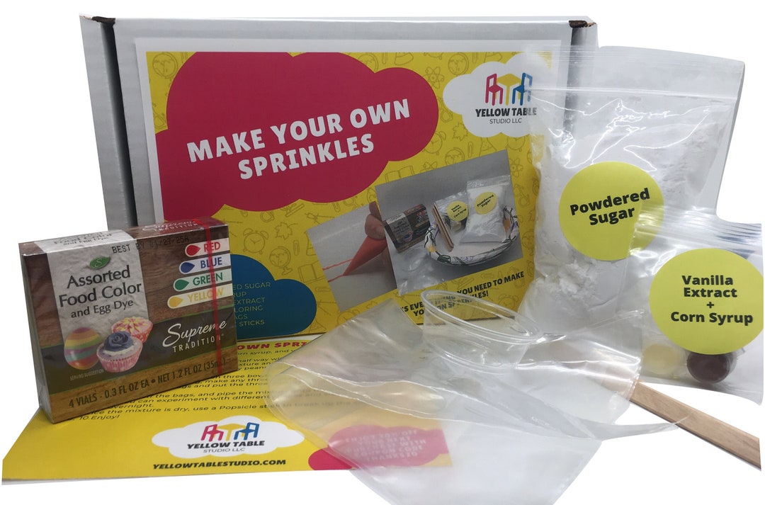 DIY Sprinkle Kit, Homemade Sprinkles, Jimmies Kit, Science Kid Kit, Kid ...