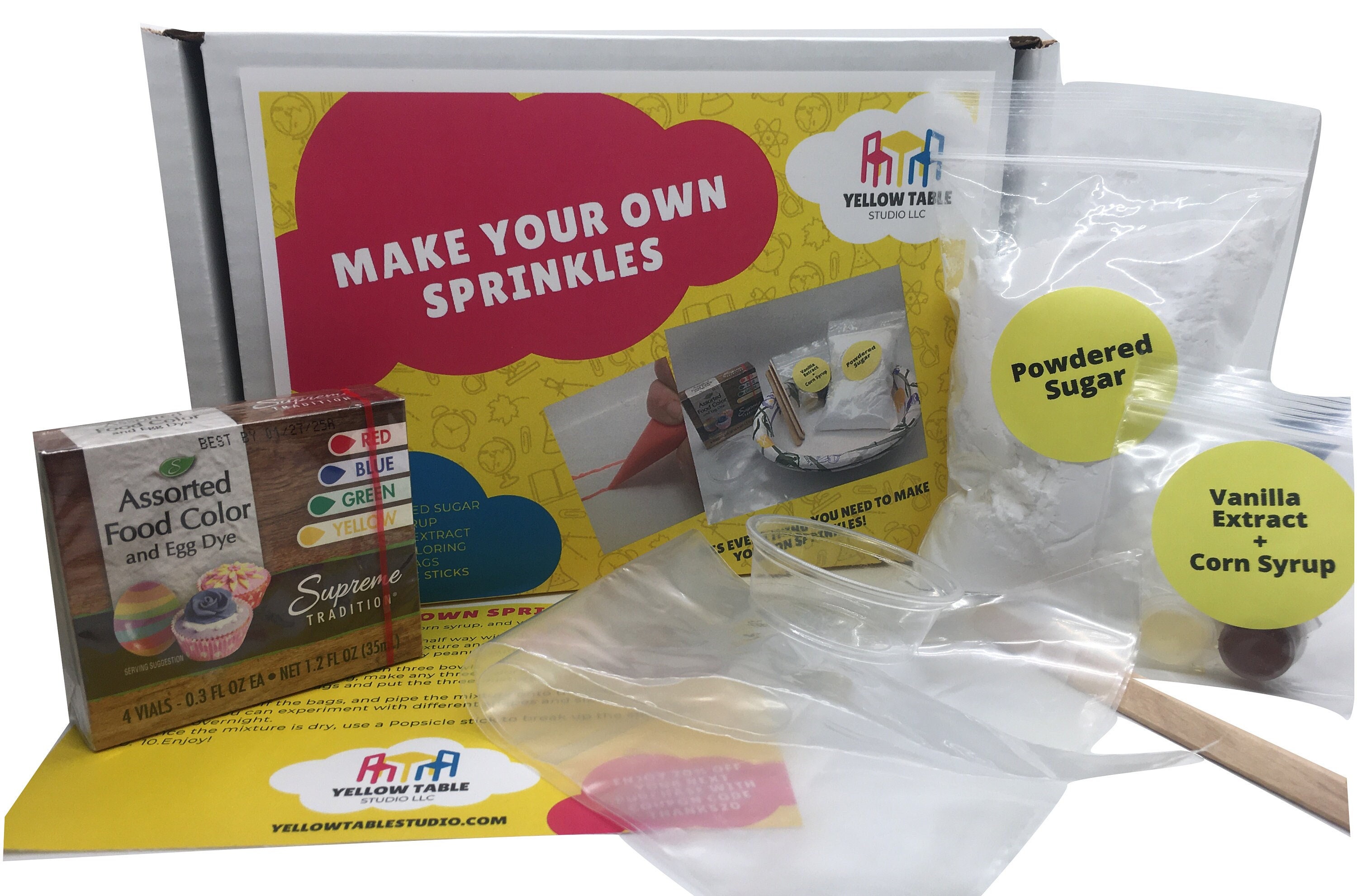 DIY Sprinkle Kit, Homemade Sprinkles, Jimmies Kit, Science Kid Kit, Kid ...