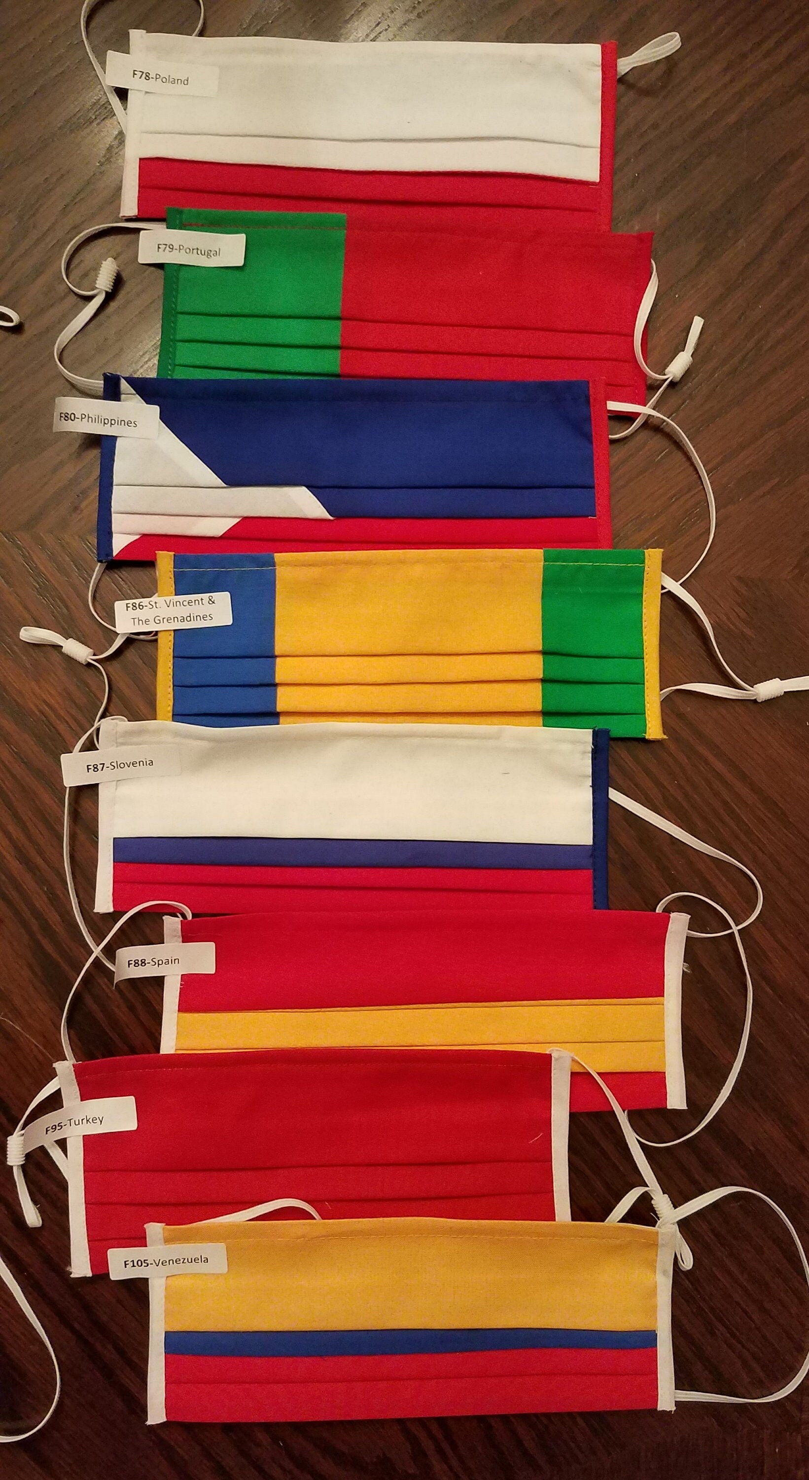 International FLAG Colors - Pleated, Cloth Face Masks/coverings - Etsy